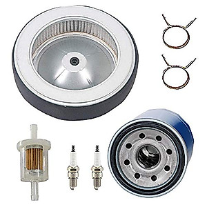 HIFROM Oil Filter Fuel Filter Air Filter Spark Plug kit Replacement for Honda GX630 GX660 GX690 Lawnmower Parts New