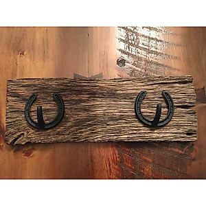 TIHOOD 4PCS Coat Hooks Vintage Wall Hanger Cast Iron Horseshoe Hooks Heavy Duty Clothes Hanger for Hanging Coat Hat Key Towel