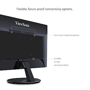 ViewSonic VA2259-SMH 22in IPS 1080p HDMI Frameless LED Monitor (Renewed)