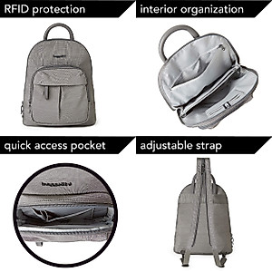 Baggallini womens 2.0 Convertible Backpack 2 0 with RFID, Sterling Shimmer, One Size US