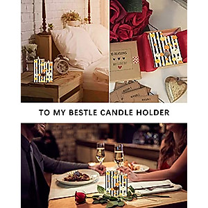 Black Pumpkins Stripes Candle Holder with Tea Light,Vintage Wood Tealight Candle Stick Holder Pillar Centerpiece,Heart-Shaped Wooden Candle Holders Set Fall Thanksgiving Sunflower Rustic Autumn Leaves