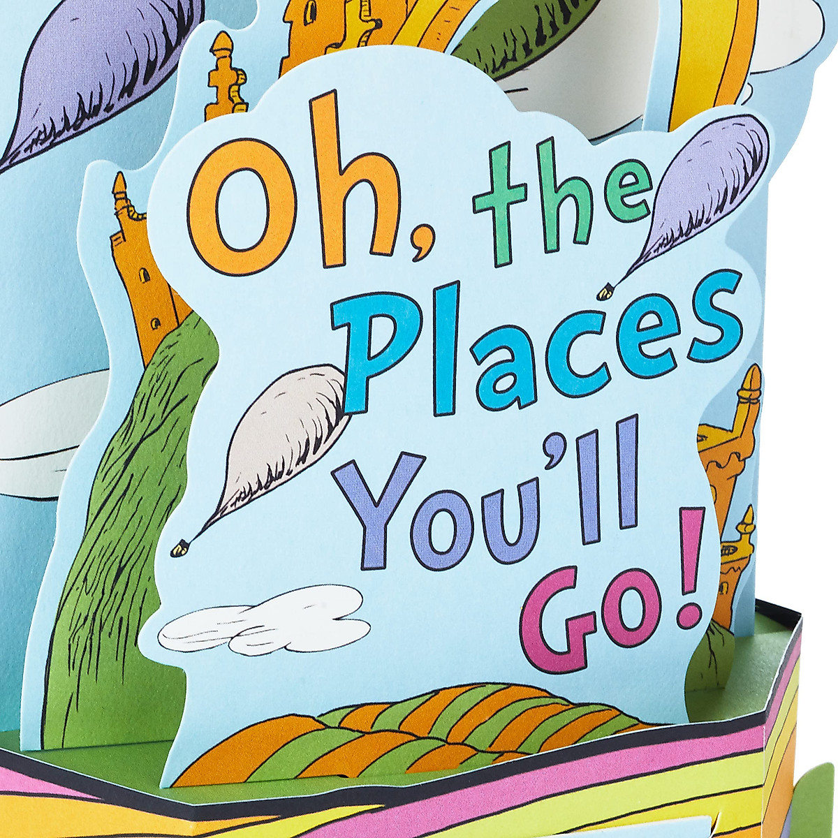 Hallmark Dr. Seuss Pop Up Graduation Card Money or Gift Card Holder (Oh, the Places You'll Go!) for High School, Kindergarten, Middle School, College and College Graduates - 3D Paper Wonder Card
