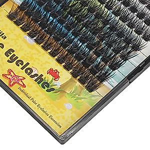 Dedila Large Pack Cluster Eyelash Extensions D Curl Wide Stem Mixed 10-12-14-16mm /12-14-16mm/14-16-18mm Individual False Eyelashes Dramatic Volume Eye Lashes Set (mixed 12-14-16mm)