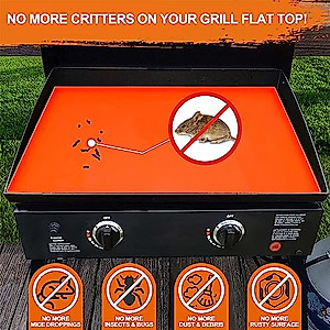 28" Silicone Griddle Mat for Blackstone 28 inch Griddle(Not fit 28XL/Pro), Heavy-Duty Food Grade Silicone Grill Buddy Mat Blackstone Griddle Top Cover Accessories Keep Flat Top Clean Critter-Rust Free