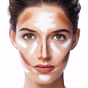 OBLHER B Sun Goes Down Bronzer Lightweight Bronzer Powder Shimmer Bronzing Powder Retouching Facial Contours Bronzer Fine, Lightweight Bronzer Powder Makeup Waterproof and Sweatproof 2.7oz E9503-02