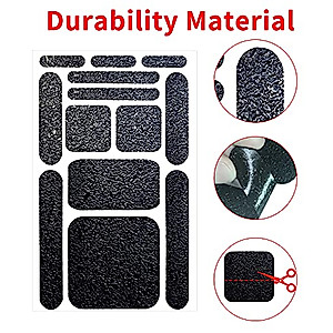 Birllaid Cell Phone Grip Stickers Mouse Grip Tape, 26 Pcs Gripper Tape Set,Multi-Purpose Black Rubberized Grip Tape for Phone Case & Gaming Controllers