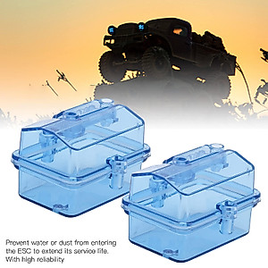Dilwe 2Sets RC Radio Receiver Protector,Durable Waterproof RC Receiver Box Radio Receiver Protector Upgrade Parts or RC Car Boat