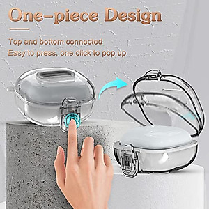 QIUDAOY [Clear Case with Lock] Samsung Galaxy Buds 2 Case/Galaxy Buds Pro 2 Case/Galaxy Buds Live Case/Galaxy Buds Pro Case with Lanyard/Keychain Accessories, Hard Clear Case Protector Shell Cover