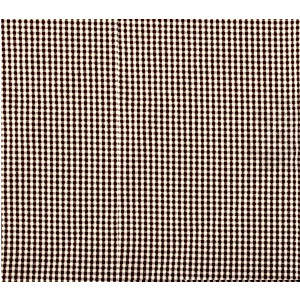 Poly Poplin Gingham Fabric Mini Checkers 58" Wide Sold by The Yard (Brown)