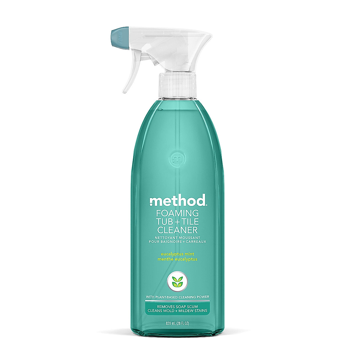 Method Foaming TUB+TILE CLEANER, Eucalyptus Mint, 28 Ounce, 1 pack, Packaging May Vary