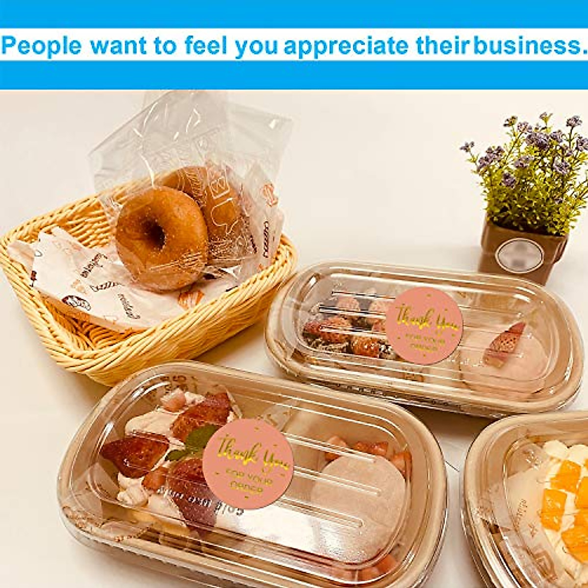 Thank You for Your Oder Stickers Roll, 1.5", Used for Your Products, Packages, Bags, Envelopes, Boxes, Cards, Letters... (1 Roll, 1000 Stickers)