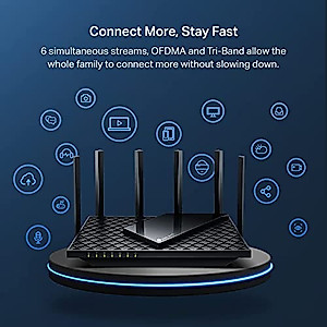 TP-Link AXE5400 Tri-Band WiFi 6E Router (Archer AXE75)- Gigabit Wireless Internet, ax Router for Gaming, VPN Router, OneMesh, WPA3