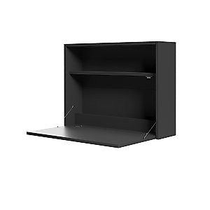Nexera 352406 Slim Secretary Desk, Black