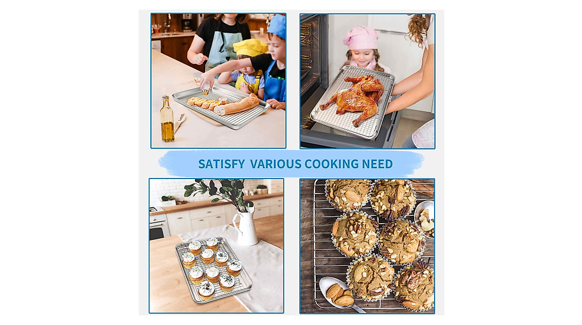 Herogo Baking Pan & Cooling Rack Set – Non-Stick, Durable