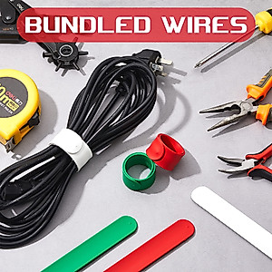 Holiday Red and Green Silicone-Covered Metal Strips - Wrapping Paper Holder and Poster Stabilizer Slap Bands, 24 Pieces