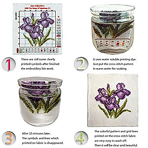 Dimension Cross Stitch Kits Stamped Full Range of Embroidery Starter Kits for Beginners Embroidery Kit Needlepoint Kits for Adults Stamped Cross Stitch 11CT-Park Scenery 16.9x21.7 inch
