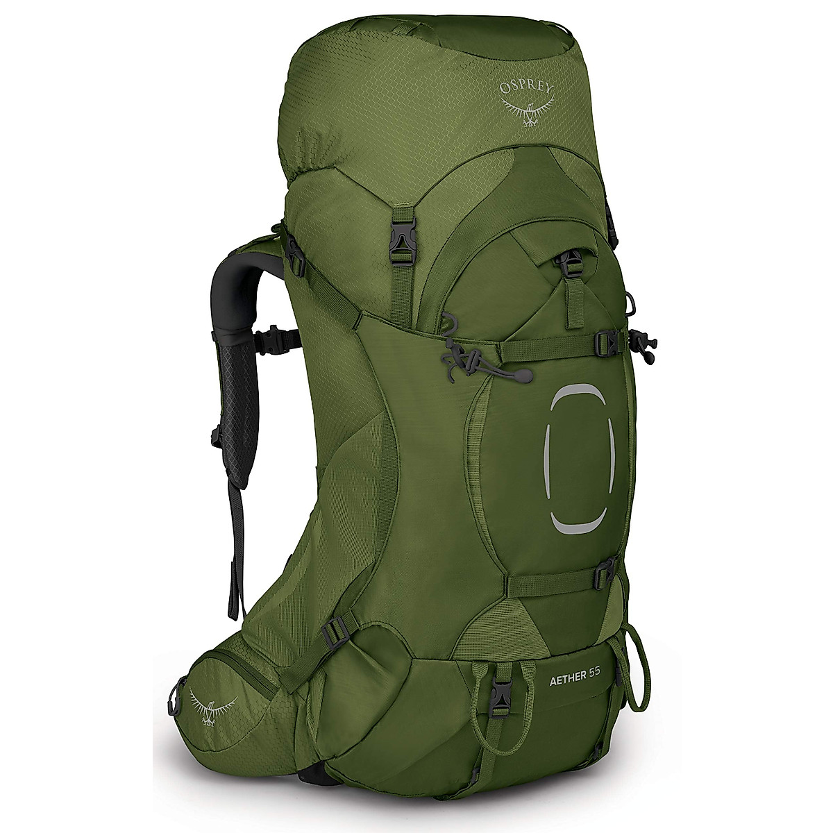 Osprey Aether 55 Men's Backpacking Backpack , Garlic Mustard Green, Large/X-Large