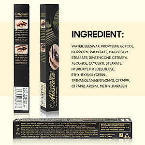 Tubing Mascara Waterproof & Smudge-Proof - Long-Lasting Mascara for Length and Volume, Curling Eyelashes, No Flaking and No Clumping, Cruelty Free, Eye Makeup, Black (Pack of 1)