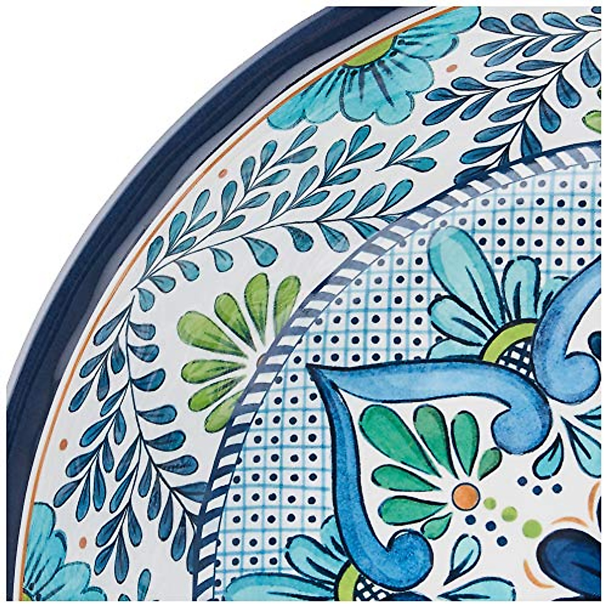 Certified International Talavera Melamine 13.75" x 2.75" Large Serving Bowl, Multicolor -