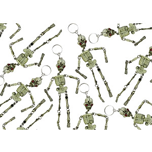 Curious Minds Busy Bags Bulk 24 Skeleton Keychains - Fidget Set for Doctors and Medical Professionals - Halloween Novelty Goodie Bag Filler Trick or Treat (2 DOZEN)
