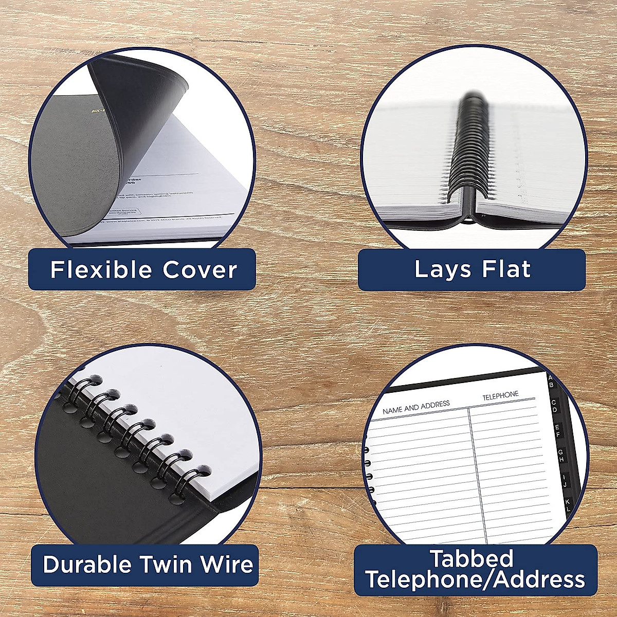 AT-A-GLANCE 2022 Daily Appointment Book & Planner by AT-A-GLANCE, 5" x 8", Small, Black (7020705)