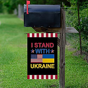 Ukraine Garden Flag Ukrainian National Garden Flag I Stand With Ukrainer Flag Vertical Double Sided for Outside Yard Lawn 12x18 Inch