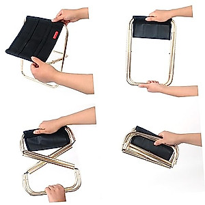 Toddmomy Outdoor Portable Chair Portable Chairs Black Fishing Chair Oxford Cloth Chair Folding Chair Aluminum Alloy Little Outdoor Chair Outdoor Chairs