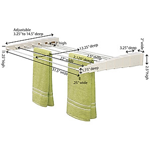 Household Essentials Wall-Mount Telescoping Indoor Clothes Drying Rack