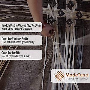 Seagrass Plate Caddy Carrier w Side Handles | Round Plate Holders for Buffets, Weddings, Parties, Dining Table - Cabinet Paper Plate Holders Reusable - By MadeTerra