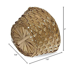 The Lucky Clover Trading Round Bamboo Utility Basket - Brown