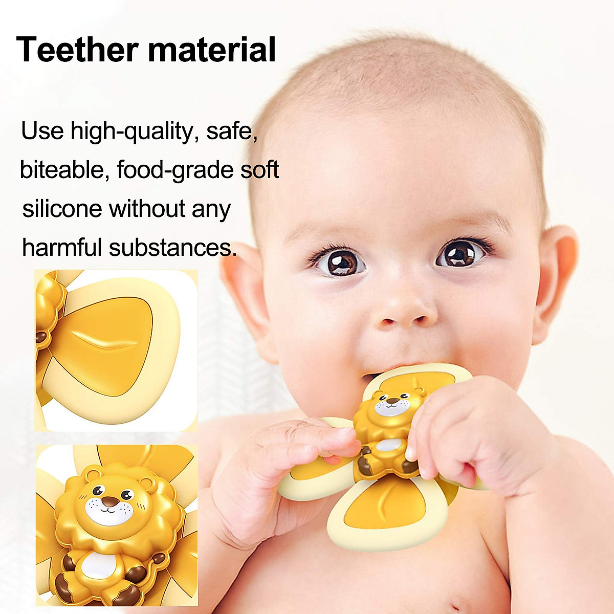 3PCS Suction Cup Spinner Toys for 1 2 Year Old Boys Girls|Spin Sucker Spinning Top Spinner Toy Bath Toys 12-18 Months|First Birthday Baby Gifts for 1 Year Old Girls|Sensory Toys for Toddlers 1-3