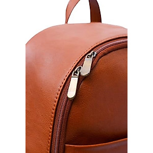 Trendz n ideas Genuine Leather Laptop Backpack For Men's-Classic Slim Leather BackPack For Traveling College Casual Backpack (Tan)