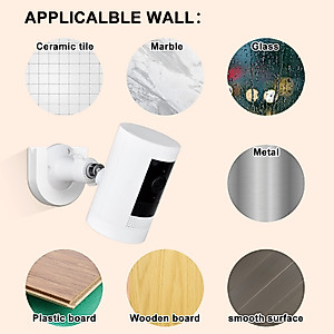 Strong Adhesive Wall Mount for Ring Camera&Stick Up Cam Battery,Indoor Outdoor Mount Bracket for Arlo Pro/Pro 2/Pro 3/Ultra/Ultra 2,Ring indoor Cam, eufyCam E/2C