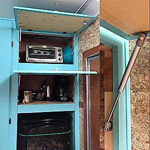 2Pcs 40N/8.8lb Gas Strut Lift Support Cabinet Door Lift Pneumatic Support(Silver)