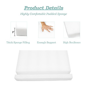 Aoodor Patio Bench Cushion Outdoor Olefin Fabric Slipcover Sponge Foam - Beige