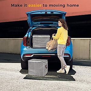 6 Pack Foldable Large Capacity Clothes Storage Bag Organizer for Comforters, Blankets, Bedding, Foldable with Sturdy Zipper and Handle 100L