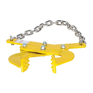 Vestil PAL-21 Steel Double Scissor Pallet Puller, 5000 lbs Capacity, 3" Opening x 2-3/4" Height Jaw, Yellow