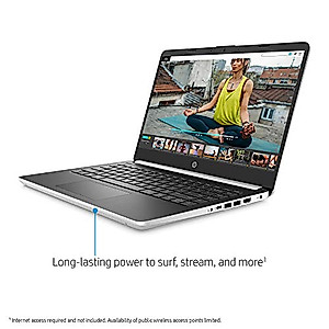 HP 14-Inch Laptop, 10th Gen Intel Core i3-1005G1, 4 GB SDRAM, 128 GB Solid-State Drive, Windows 10 Home in S Mode (14-dq1010nr, Silver)