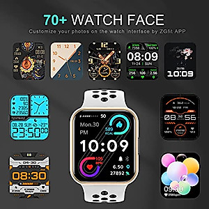 2023 Smart Watch,Fitness Activity Tracker 1.72"Touch Screen Fitness Watch with Heart Rate Sleep Monitor,Blood Oxygen,Step Counter for Men Women Kids 3ATM Waterproof Smartwatch Sports for iOS Android
