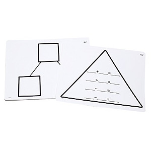 Didax Educational Resources Write-On/Wipe-Off Fact Family Triangle Mats: Addition Math Resource