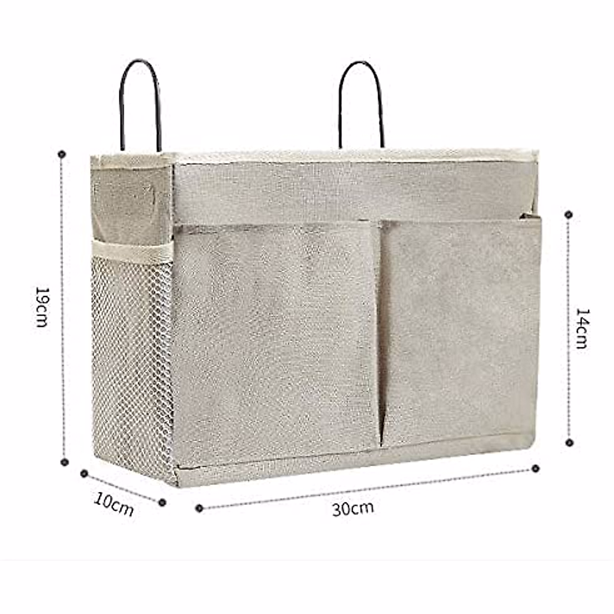 Recreation Bedside Caddy/Bedside Storage Bag Hanging Organizer for Bunk and Hospital Beds Dorm Rooms Bed Rails Can be Placed Glasses,Books Mobile Phones Keys Daily Supplies (2)