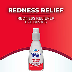 Clear Eyes Redness Relief Lubricant Redness Relief Eye Drops, 0.5 oz