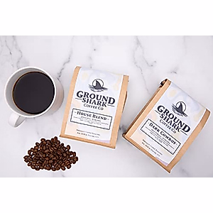 Ground Shark Coffee - House Blend - Whole Bean 12 Ounce bag (Whole Bean)