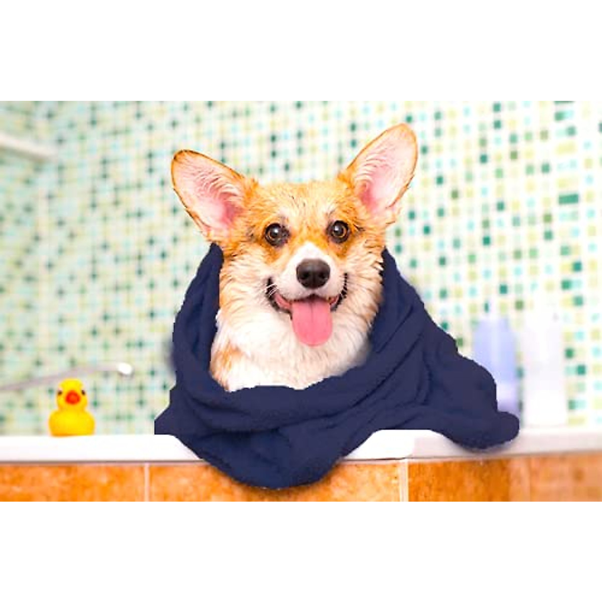 IEDASING'S CHOICE Dog Towel Pet Towel 2 Pack Super Absorbent Quick Drying Microfiber Towel Soft Suitable for Dog Bath Puppy Pet Grooming and Multi-Use, Microfiber Material, 16"x31" Grey