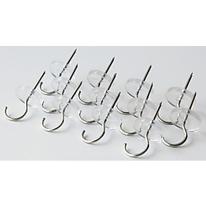 CraZy TACKz 36 Tacks - 2 in 1: Push pin Hook tack - New Invention Hang 100's of Items Interior or Exterior Decor at Home, School, Office, DIY, for Party or Holiday (Clear, 36pc)