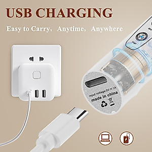 ODIFORGOO Rechargeable Milk Frother Handheld, Electric Foam Maker Coffee Frother Wand, Detachable With 3 Stainless Whisks, Drink Mixer for Lattes, Cappuccino, Matcha, Egg, No Stand, White