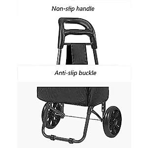 Shopping Trolley on Wheels Multi Function Shopping Cart Pull Rod Car Fashion Trolley Climbing Stairs Collapsible Baggage Trolley Old Man Pull Rod Portable Pull Cart Storage Hand Trucks,C ,Shopping
