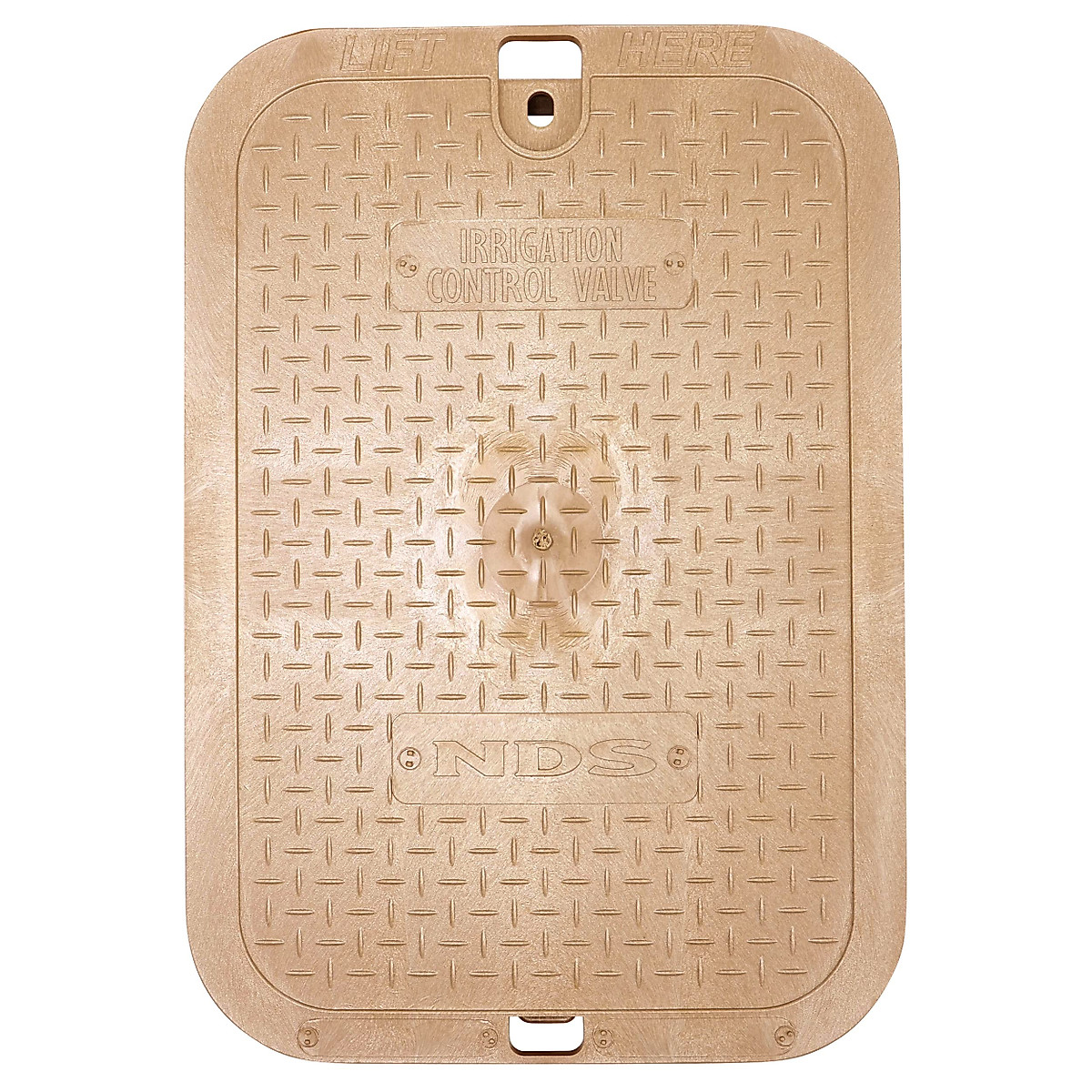 NDS 113BC 14in.X19in. Rectangular Standard Series Valve Box and Cover, 12 in. Height, Sand Box, Sand ICV Cover