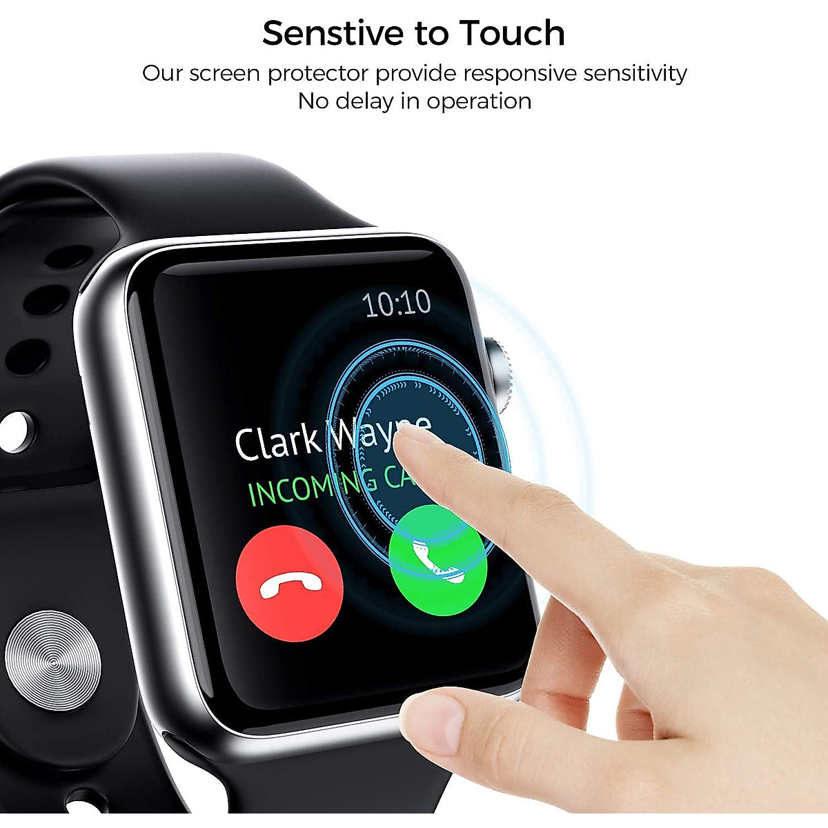 [3 Pack] for Apple Watch Screen Protector 44mm Series 6/SE/5/4 Screen Protector Full Coverage Anti-Scratch and Anti-Fingerprint Bubble-Free for Apple Watch 44mm HD Screen Protector (Transparent)