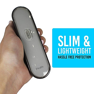 TUDIA [SKN] Full Body Soft TPU Travel Carrying Case Compatible with iHealth No-Touch Forehead Thermometer (PT3) [CASE ONLY] (Black)